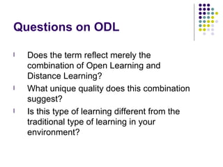 Principles of open and distance learning | PPT