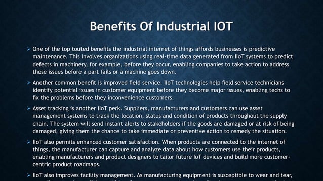 Industrial Internet of Things (IIOT) | PPTX