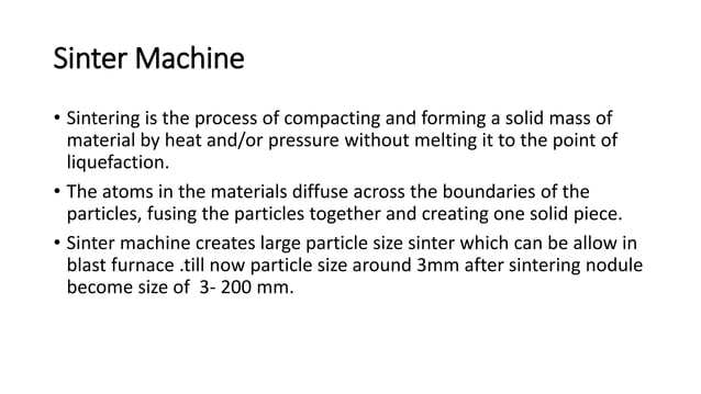 SAIL ROURKELA SINTER PLANT | PPTX | Home Appliances | Home & Garden