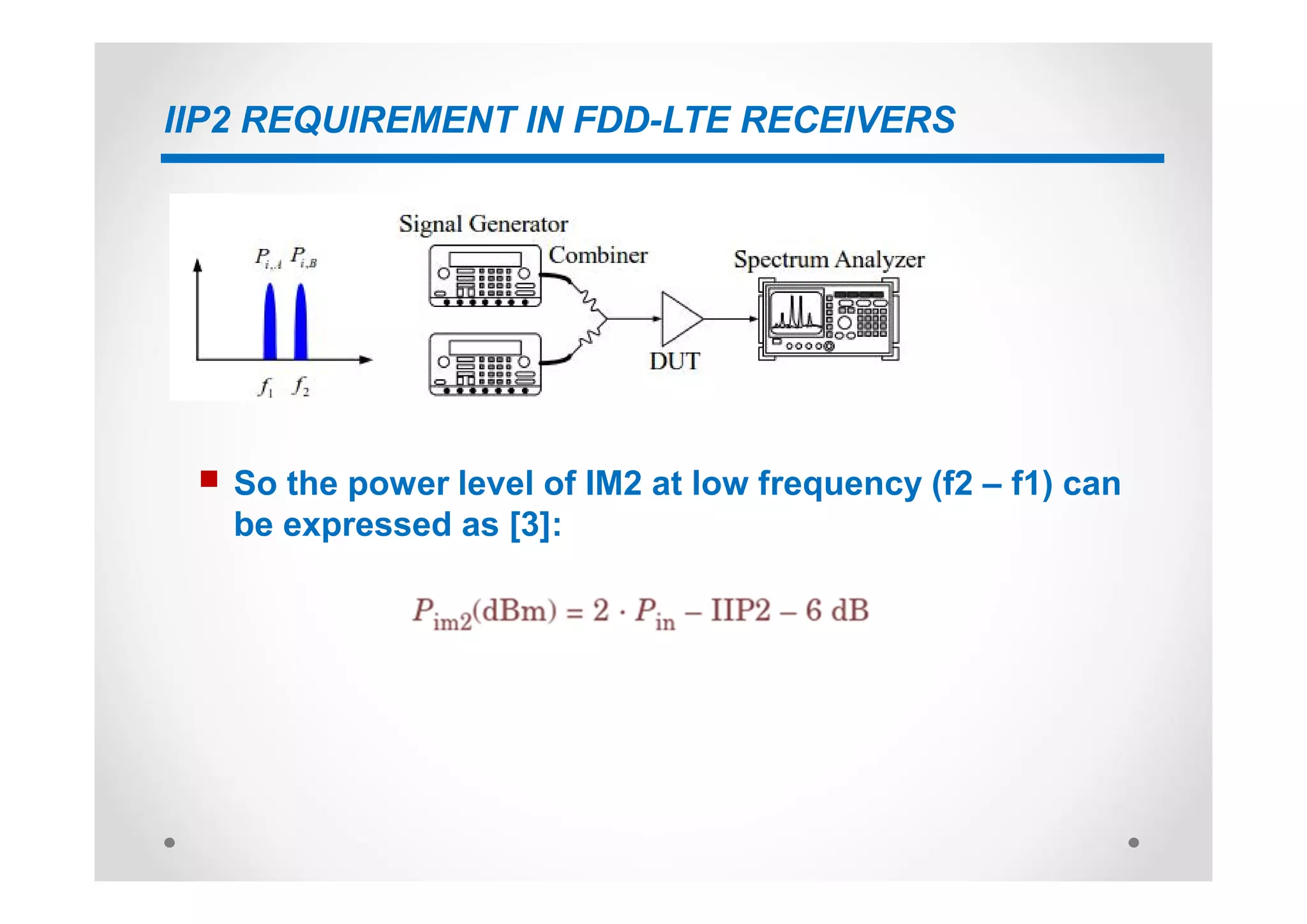 IIP2 requirements in 4G LTE Handset Receivers | PDF