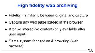 Webrecorder: Building, Maintaining & Growing | PPT