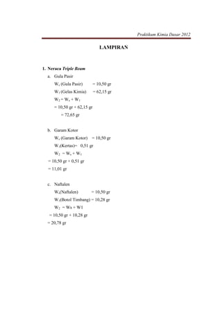 (II) Pengenalan Neraca di Laboratrorium | DOCX