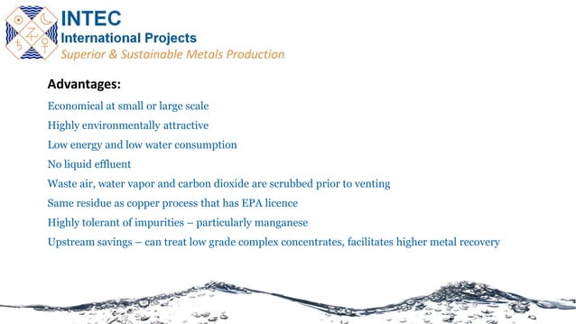 Intec International Projects ,Superior & Sustainable Metals Production ...