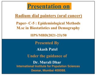 Radium dial painters and Oral Cancer | PPTX