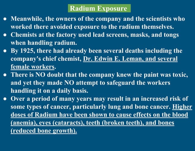 Radium dial painters and Oral Cancer | PPTX