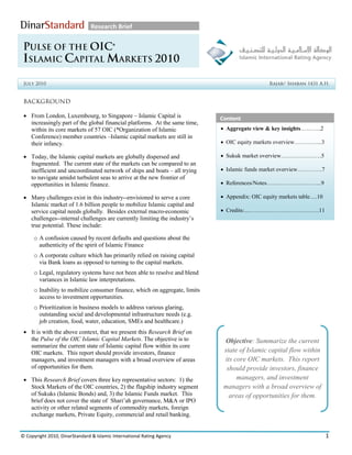 Pulse of the OIC Islamic Capital Markets report | PDF