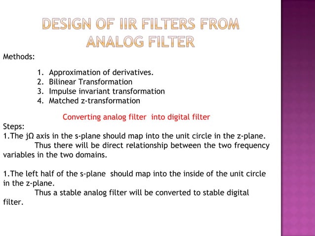 Filter- IIR - Digital signal processing(DSP) | PPT | Digital Audio | Computer Software and ...
