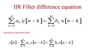 IIR filter realization using direct form I & II | PDF