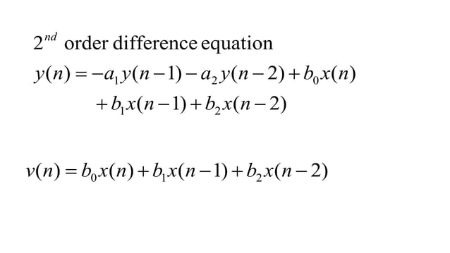 Iir Filter Realization Using Direct Form I And Ii 2652
