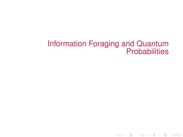 Interactive Information Retrieval inspired by Quantum Theory | PPT