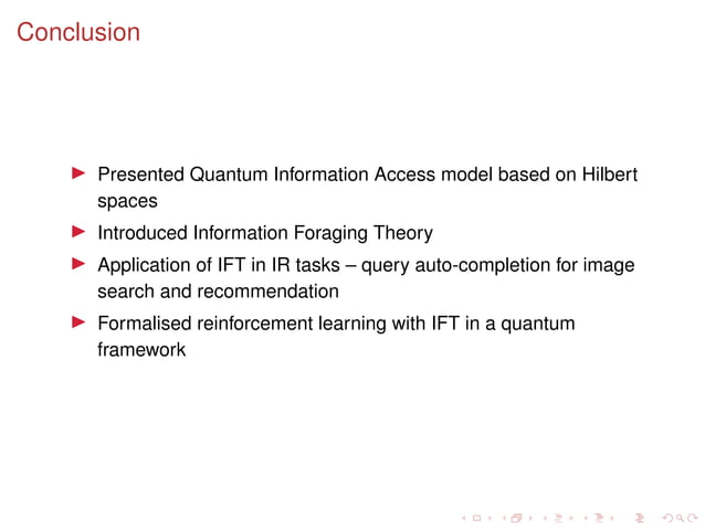 Interactive Information Retrieval Inspired By Quantum Theory Ppt