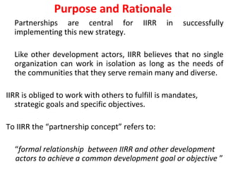 IIRR Seminar Presentation | PPT