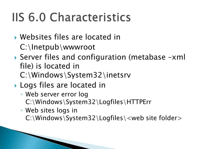 IIS 6 - General System Administration Overview | PPTX