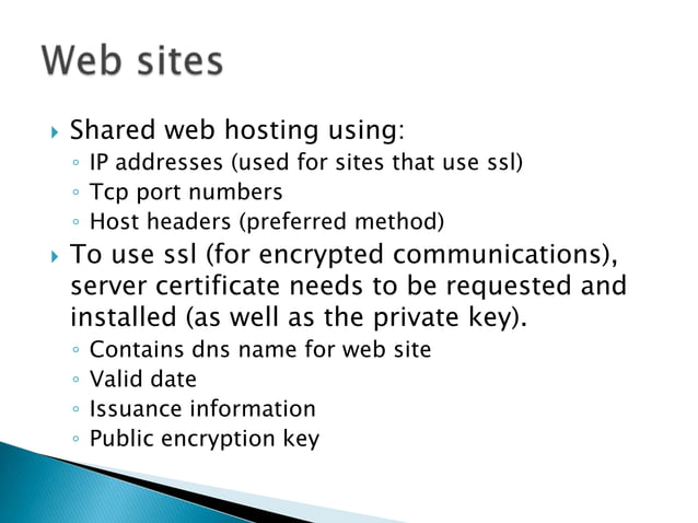 IIS 6 - General System Administration Overview | PPTX