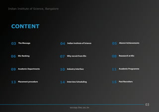 IISc-Placement-Brochure-18-19 .get the detailed report about the ...
