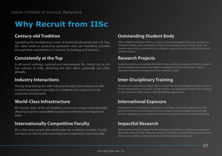 IISc-Placement-Brochure-18-19 .get the detailed report about the ...