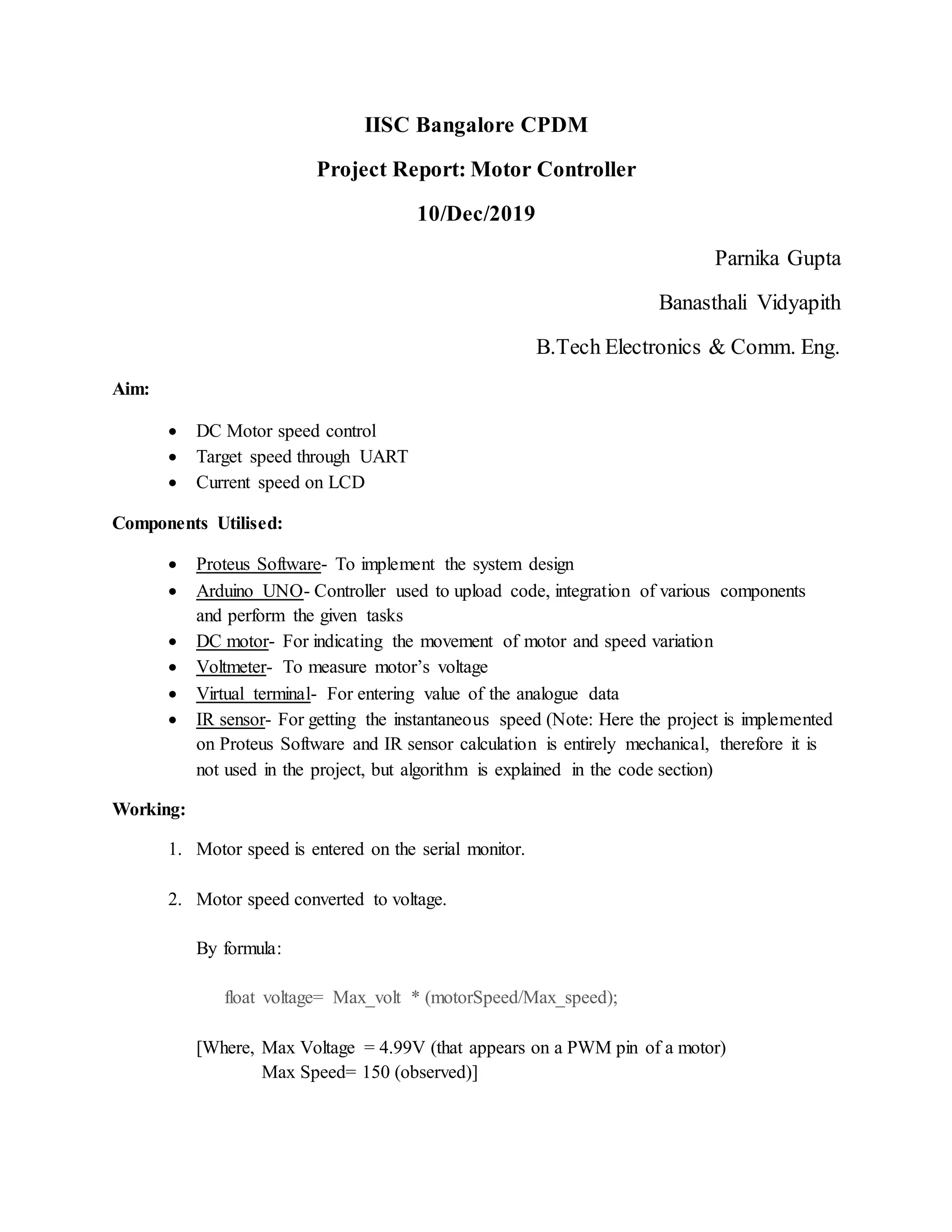 IISC CPDM Task 1 Report | DOCX | Radio Control | Hobbies & Interests