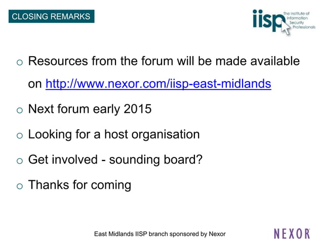 IISP Sept 2014 presentation | PPT