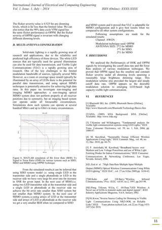 Mitigating effect of flickering and dimming in visible light ...