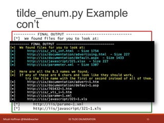 IIS Tilde Enumeration Vulnerability | PPTX
