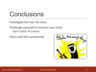 IIS Tilde Enumeration Vulnerability | PPTX