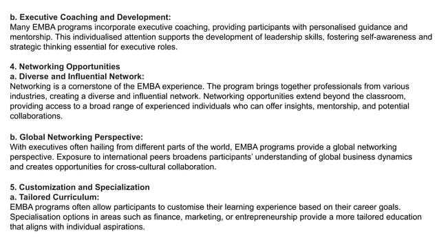 Why EMBA Is Better Than MBA? ...pppttxxx | PPTX