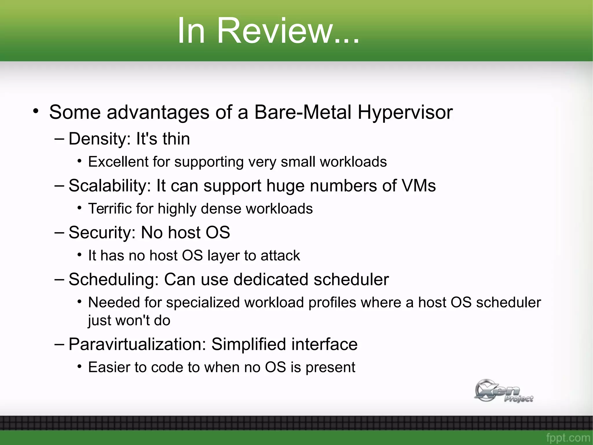 IITCC15: The Bare-Metal Hypervisor as a Platform for Innovation | PDF ...