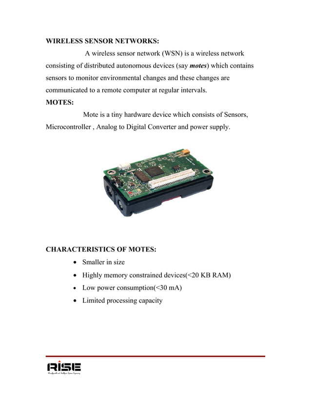 Wireless Sensor networks | PDF