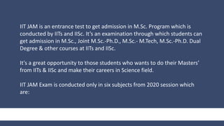 IIT JAM Exam - Get the Complete Guide! | PPTX | Standardized Testing ...