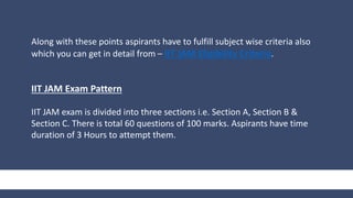 IIT JAM Exam - Get the Complete Guide! | PPTX | Standardized Testing ...