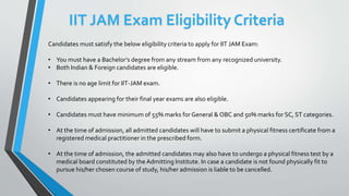 IIT JAM Exam Details | PPTX