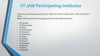 IIT JAM Exam Details | PPTX