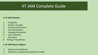 Iit jam preparation guide | PPT