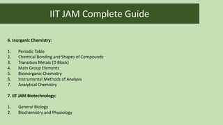 Iit jam preparation guide | PPT