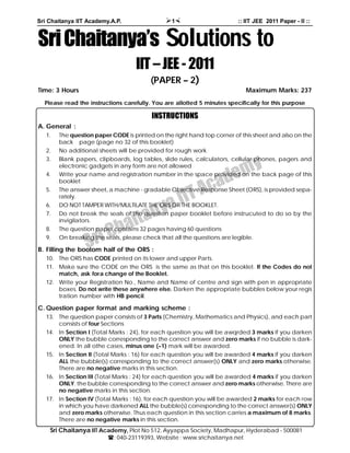 IITJEE 2011 paper2 solution | PDF