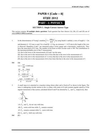 IIT JEE 2012 Solved Paper by Prabhat Gaurav | PDF