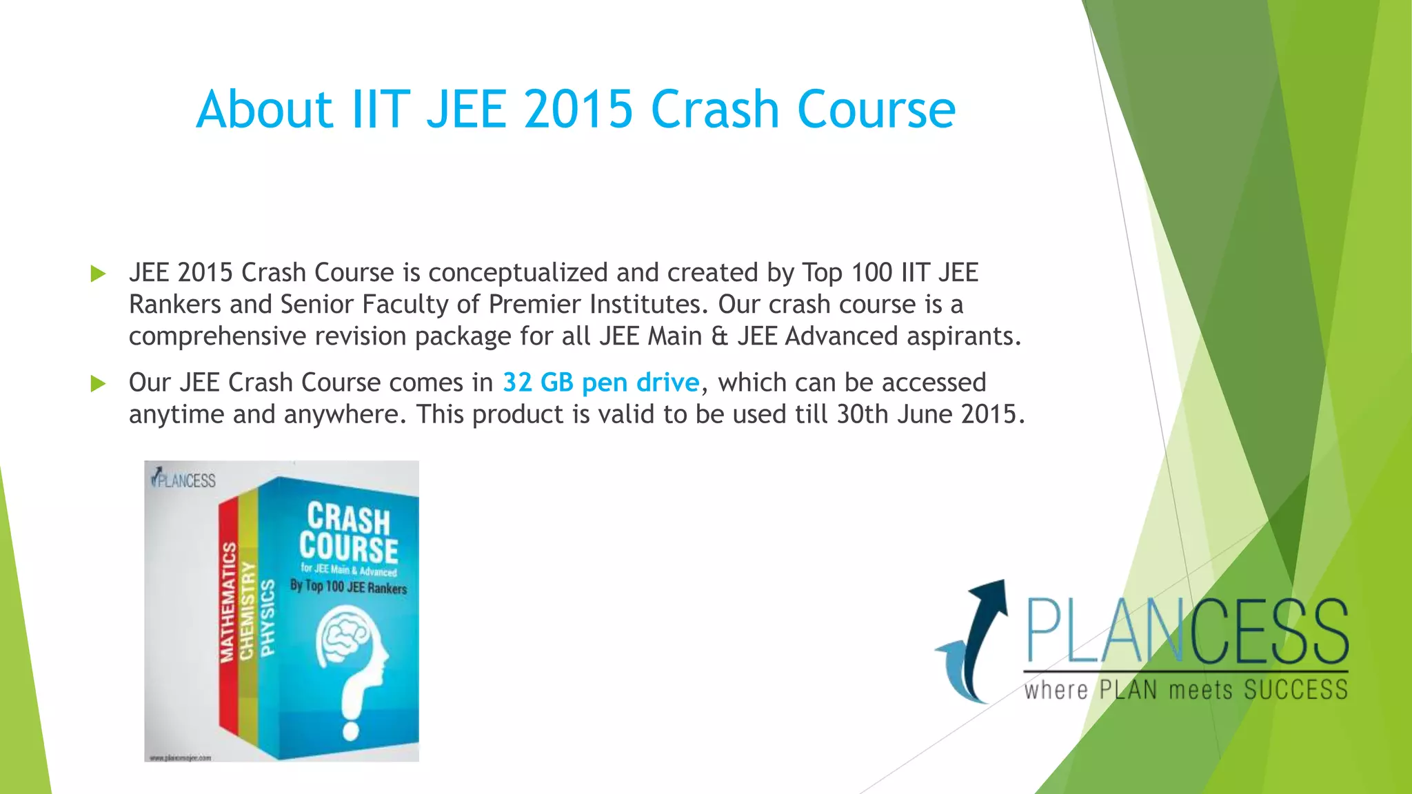 IIT JEE Crash Course | PPTX