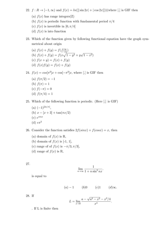 Iit Jee Question Paper Pdf