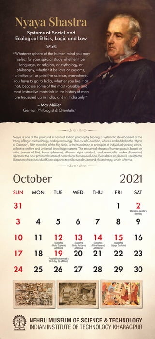 IIT Kharagpur calendar 2021 Indian ancient insights | PDF