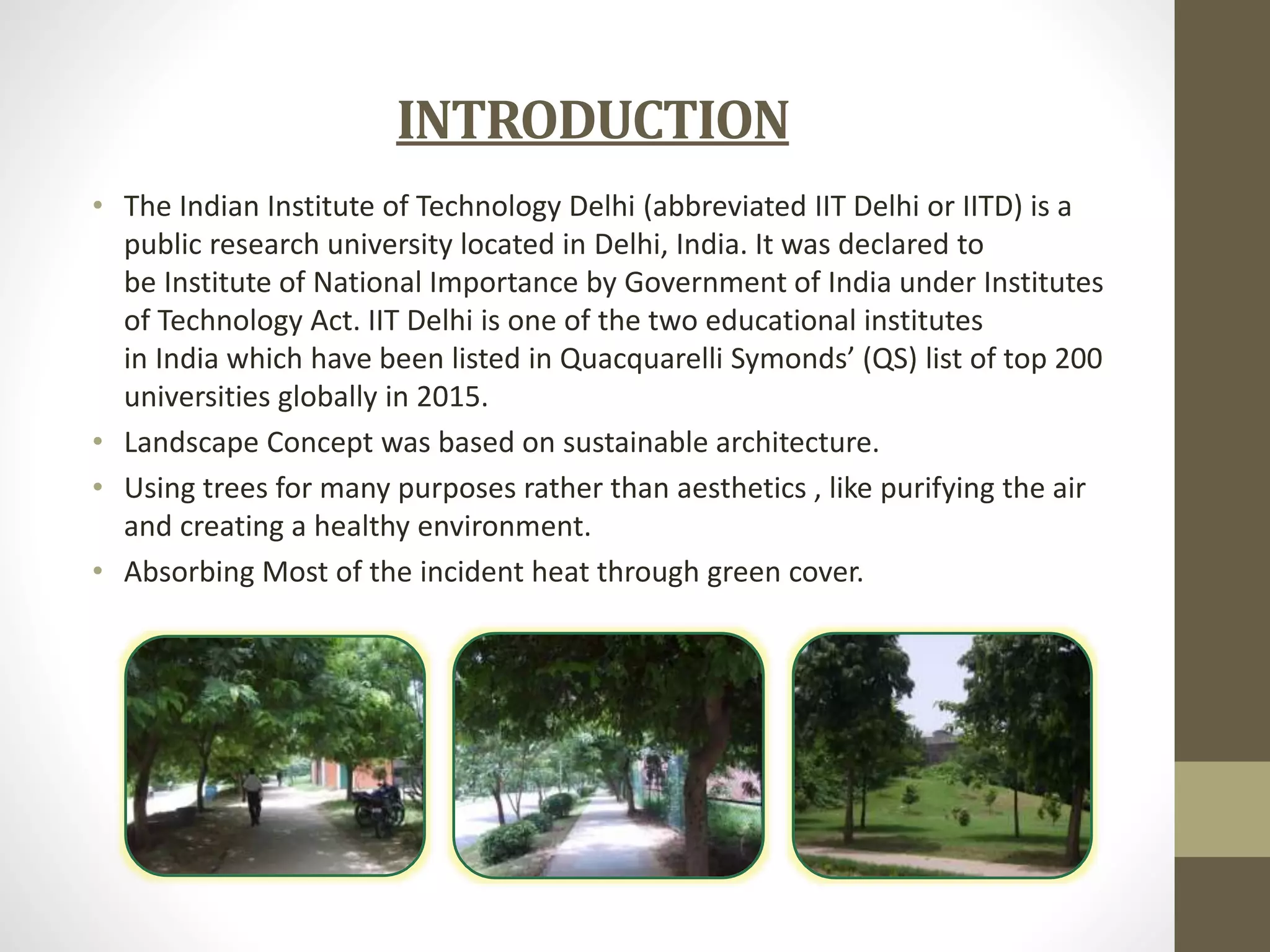 IIT, New Delhi Landscape Architecture | PPTX