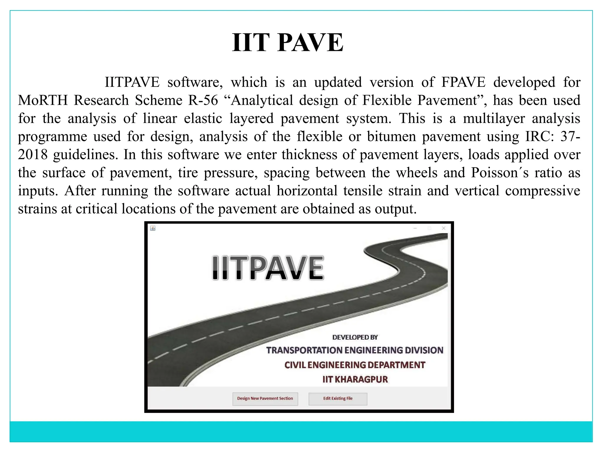 Analysis of Flexible Pavement Using IIT PAVE software | PPTX