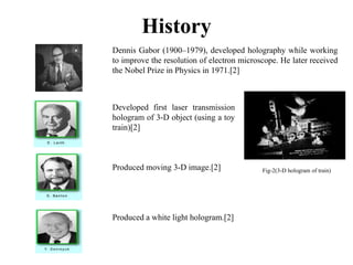 Regeneration of hologram from a slice | PPTX