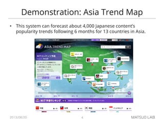 Asia Trend Map: Forecasting “Cool Japan” Content Popularity on Web Data ...
