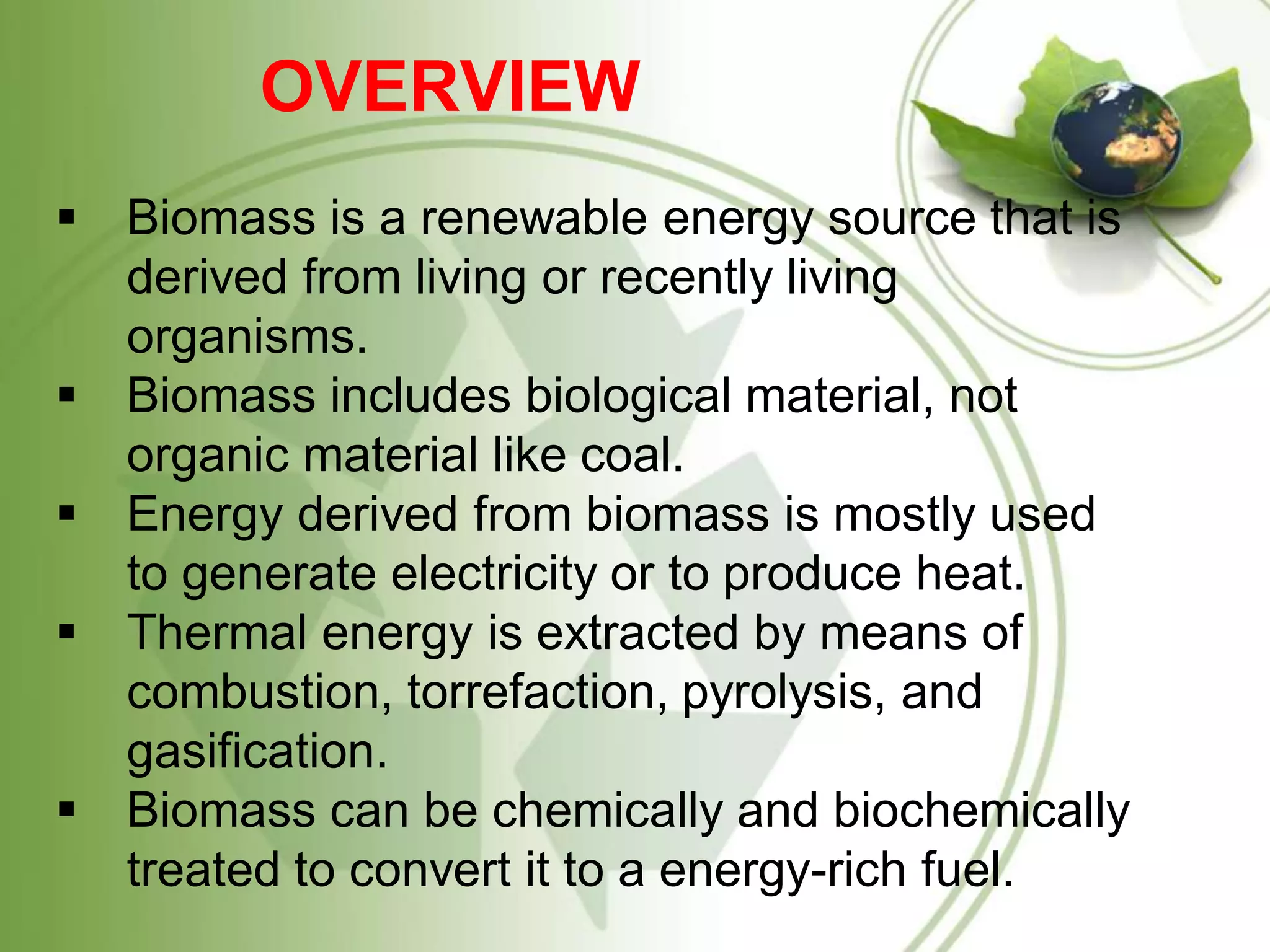 BIOMASS: SOURCE OF BIOENERGY | PPT