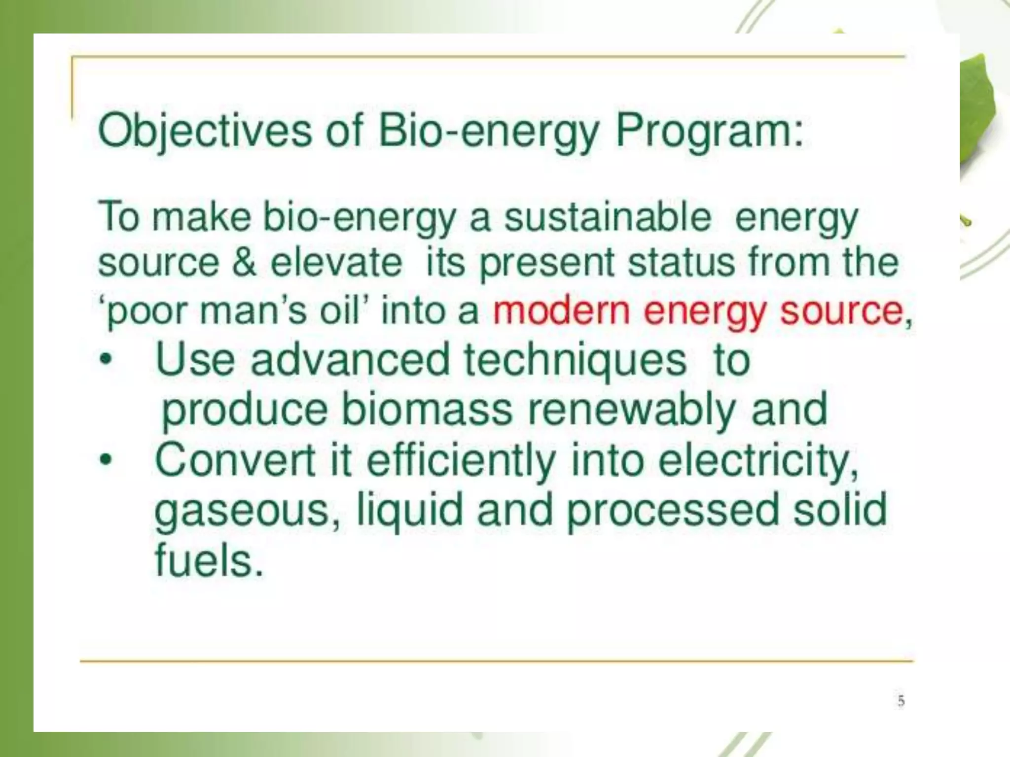 BIOMASS: SOURCE OF BIOENERGY | PPT