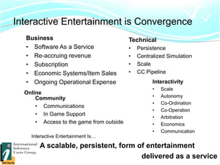 Entertainment Architectures 2011 | PPTX