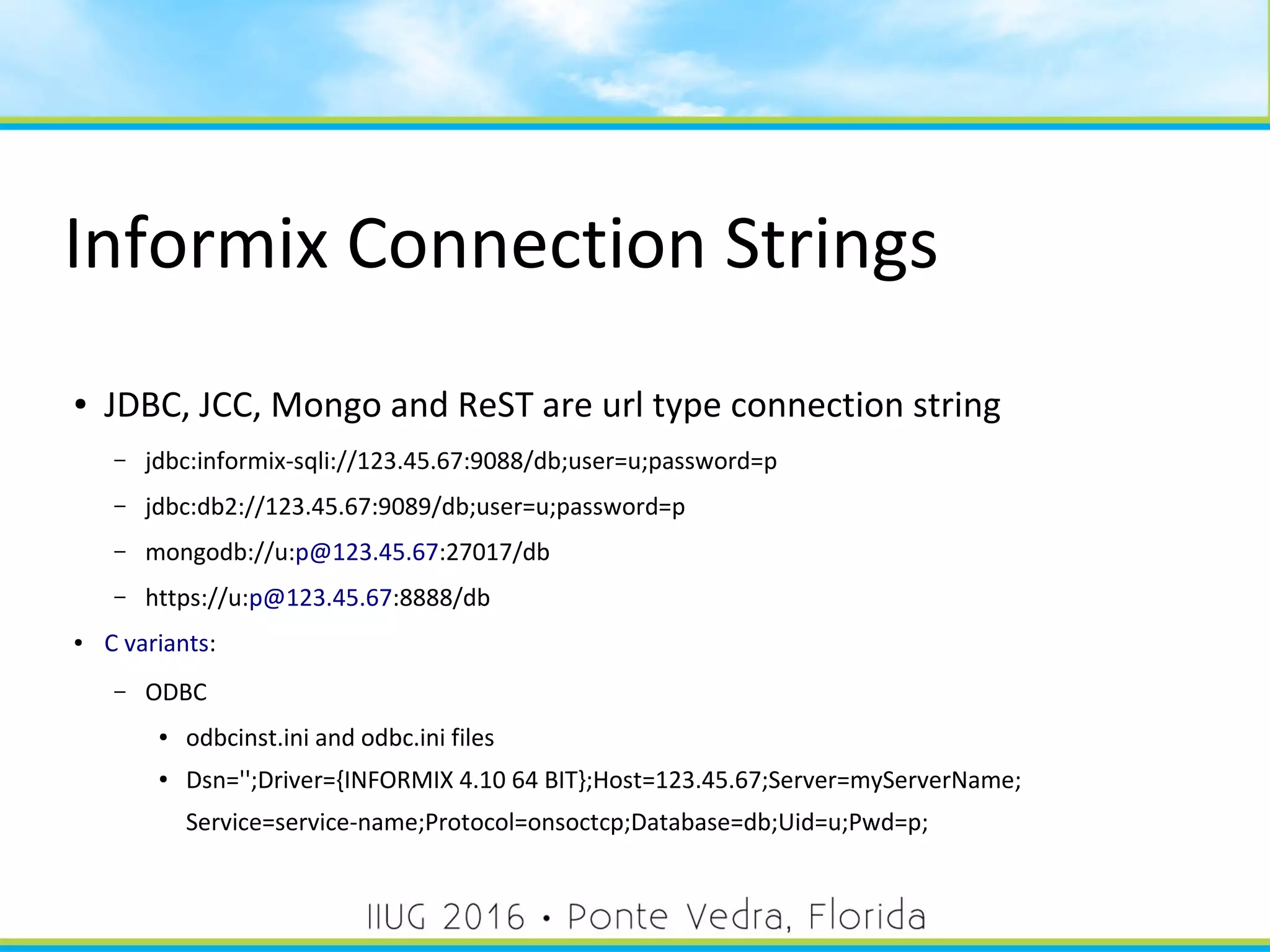 Informix Expedition Through Connectivity | ODP