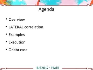 Using Lateral derived table in Informix database | ODP | Databases | Computer Software and ...