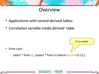 Using Lateral derived table in Informix database | ODP | Databases | Computer Software and ...