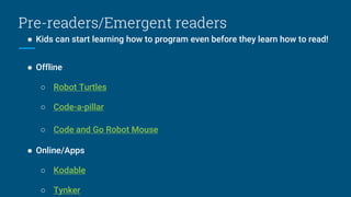 Teaching Kids to Program- Resources | PPTX | Computing | Technology ...
